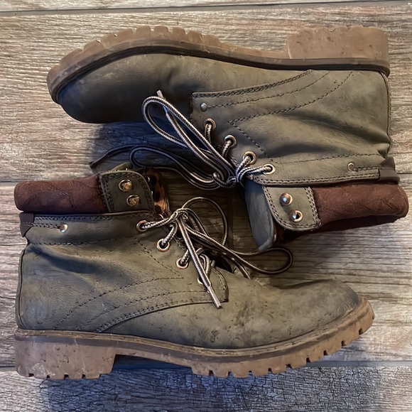 Call It Spring | Shoes | Call It Spring Army Green Short Combat Boots ...